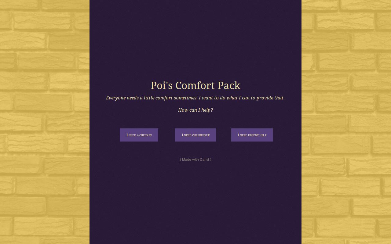 Poi's Comfort Pack